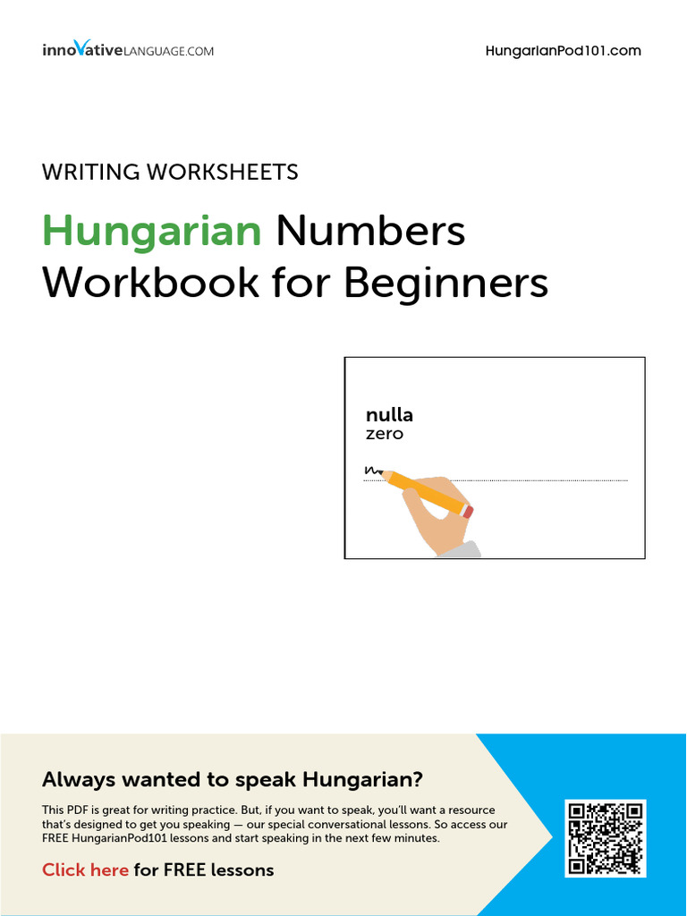 Hungarian Numbers Workbook | PDF