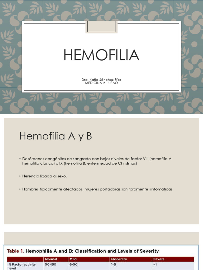 Hemofilia | PDF | Hemofilia | Medicina