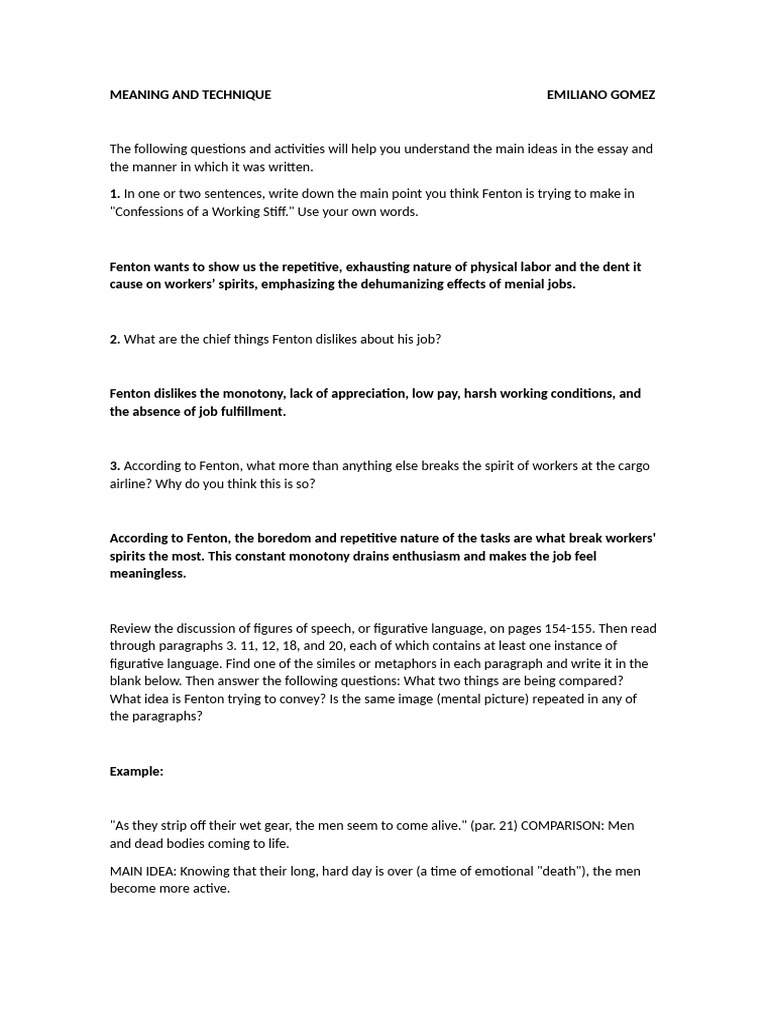 End of Term Activity Emiliano Gomez | PDF | Metaphor