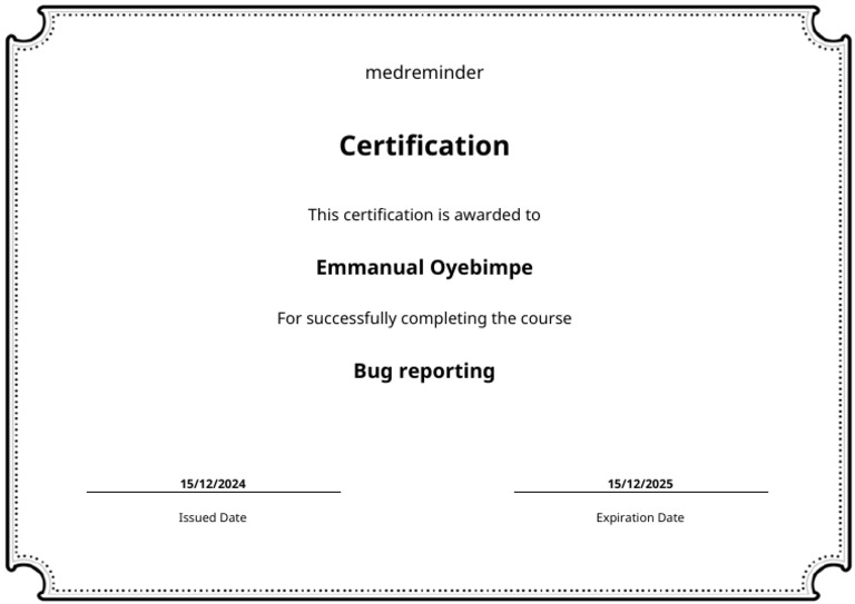 certification-Bug-reporting-bukkyglory2020 | PDF