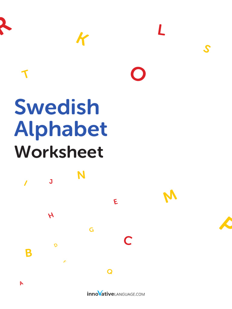 Swedish Alphabet Worksheet | PDF | Alphabet | Linguistics