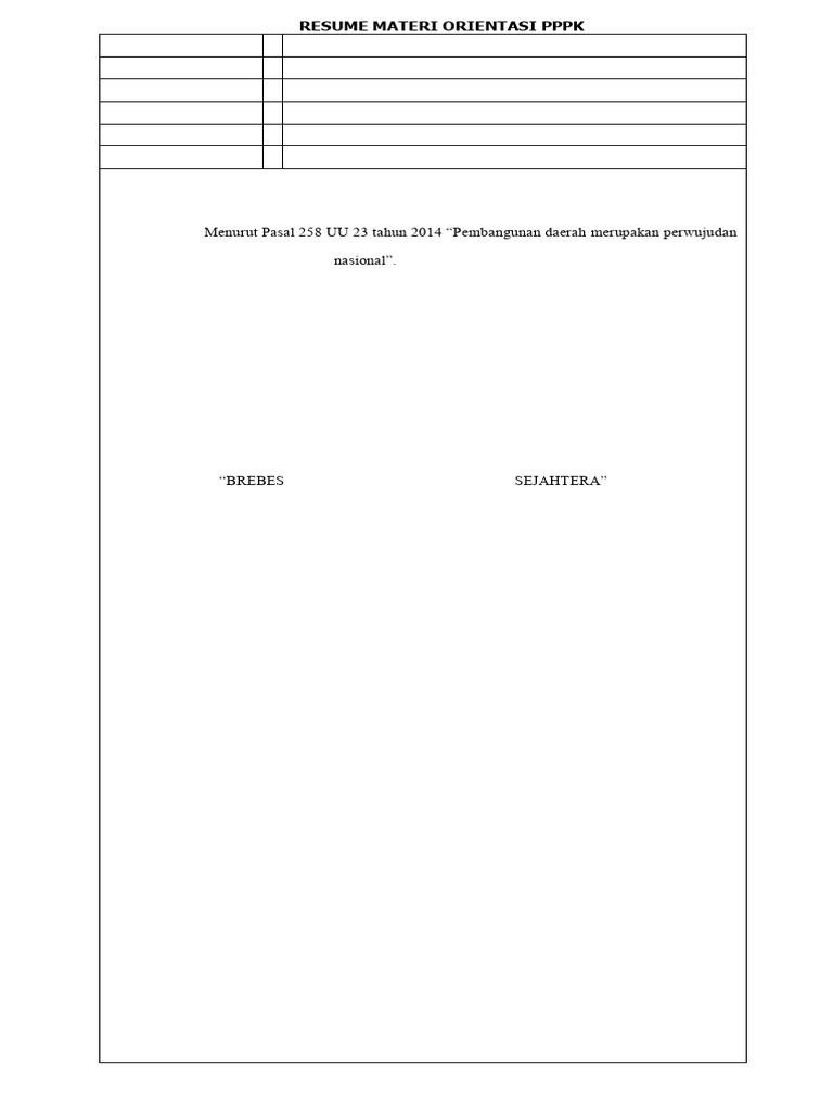 Draft Resume Visi, Misi, Dan Kebijakan Pemkab Brebes | PDF