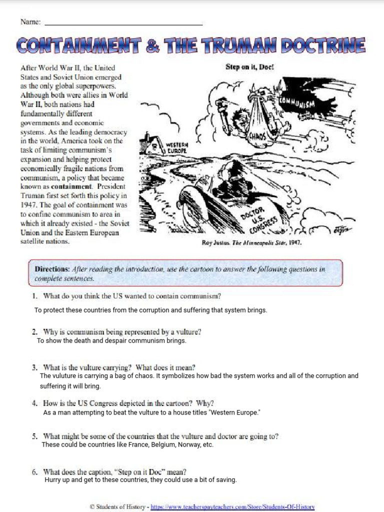 Containment and The Truman Doctrine | PDF