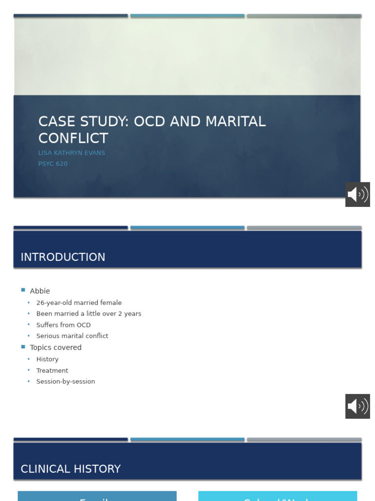 Case Study Presentation | PDF | Obsessive–Compulsive Disorder | Behavioural Sciences