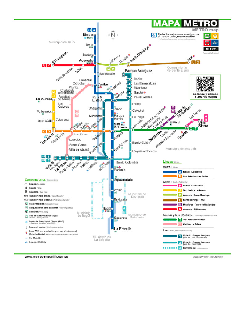 Mapa Estaciones Del Metro | PDF