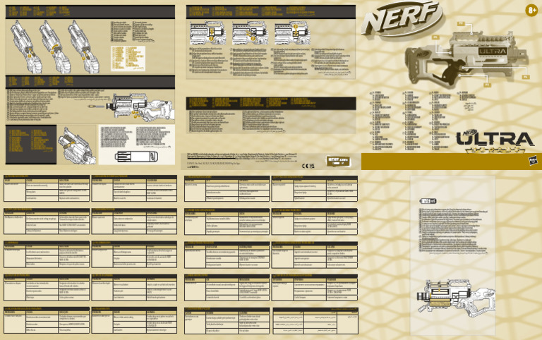 Nerf Ultra Dorado Motorized Blaster Gold Accents Fast Back Loading 12 Darts Compatible Only With ...