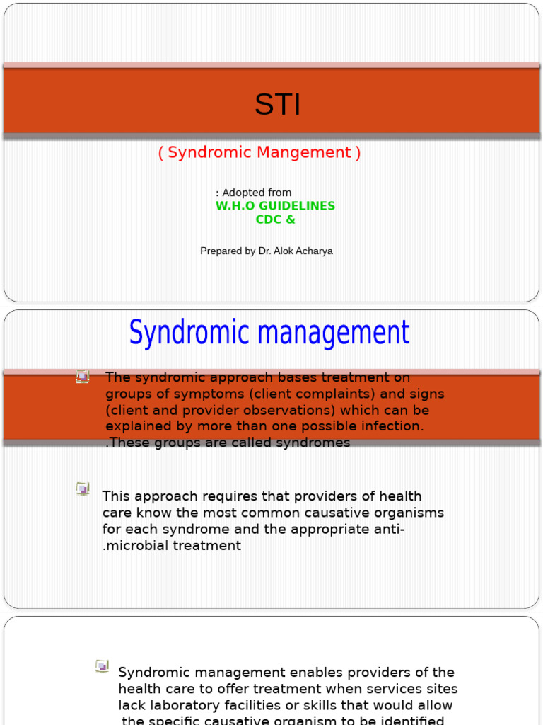 STI Syndromic Management 2021 4EDI 811 | PDF | Sexually Transmitted ...