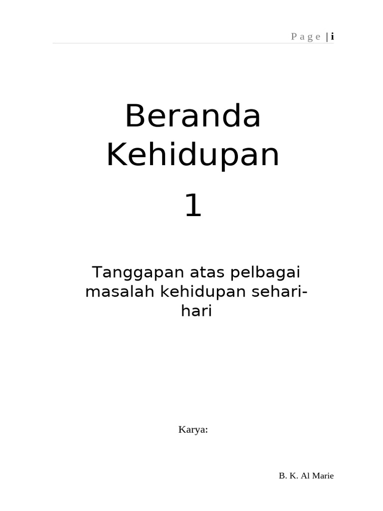 43 BERANDA KEHIDUPAN 1 | PDF