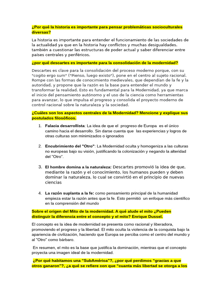 Preguntas Examen Problematica | PDF | Ideologías | Sociedad