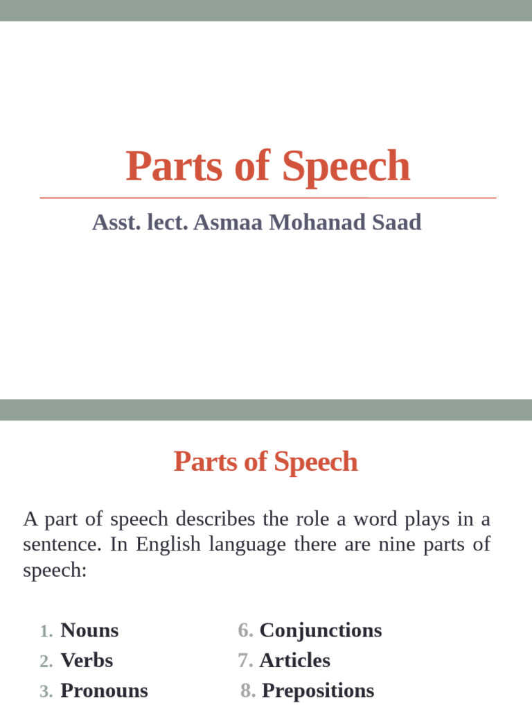 Understanding Parts of Speech | PDF