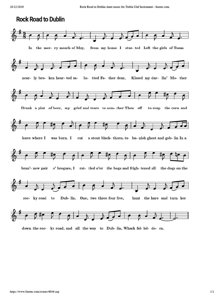 Rock Road To Dublin Sheet Music | PDF