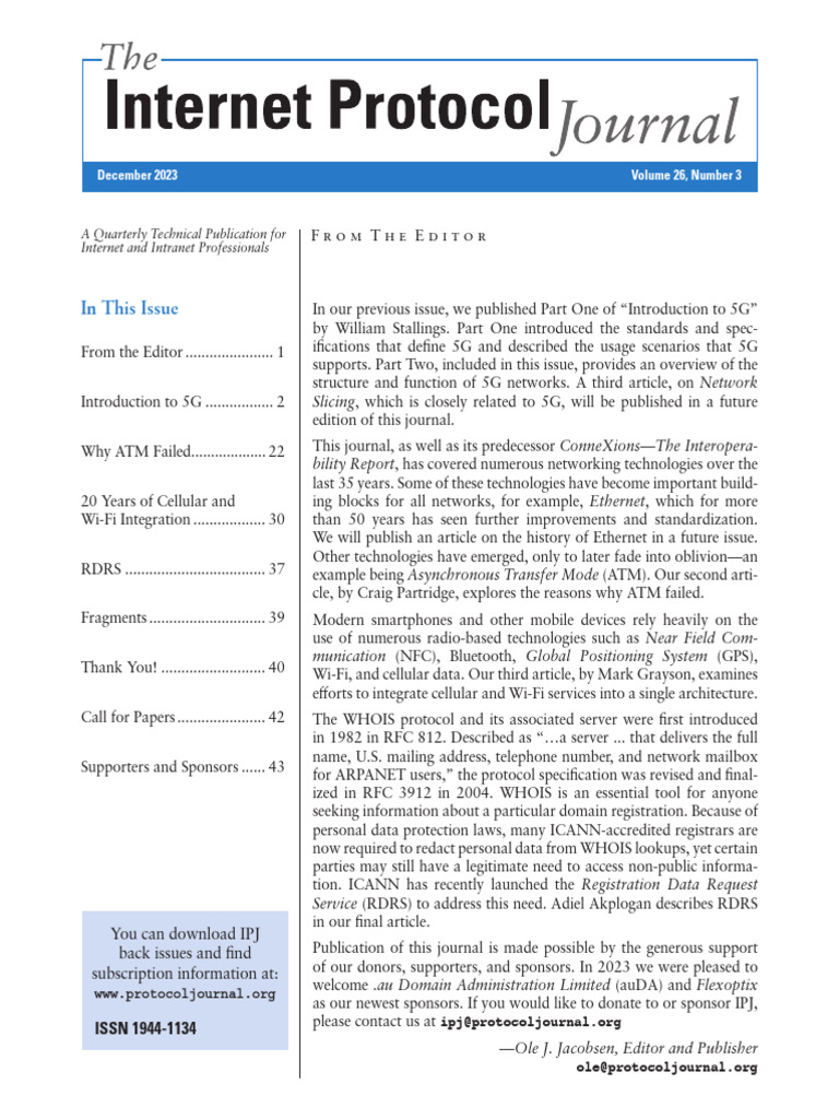 ipj26.3 | PDF | Computer Network | Computer Architecture