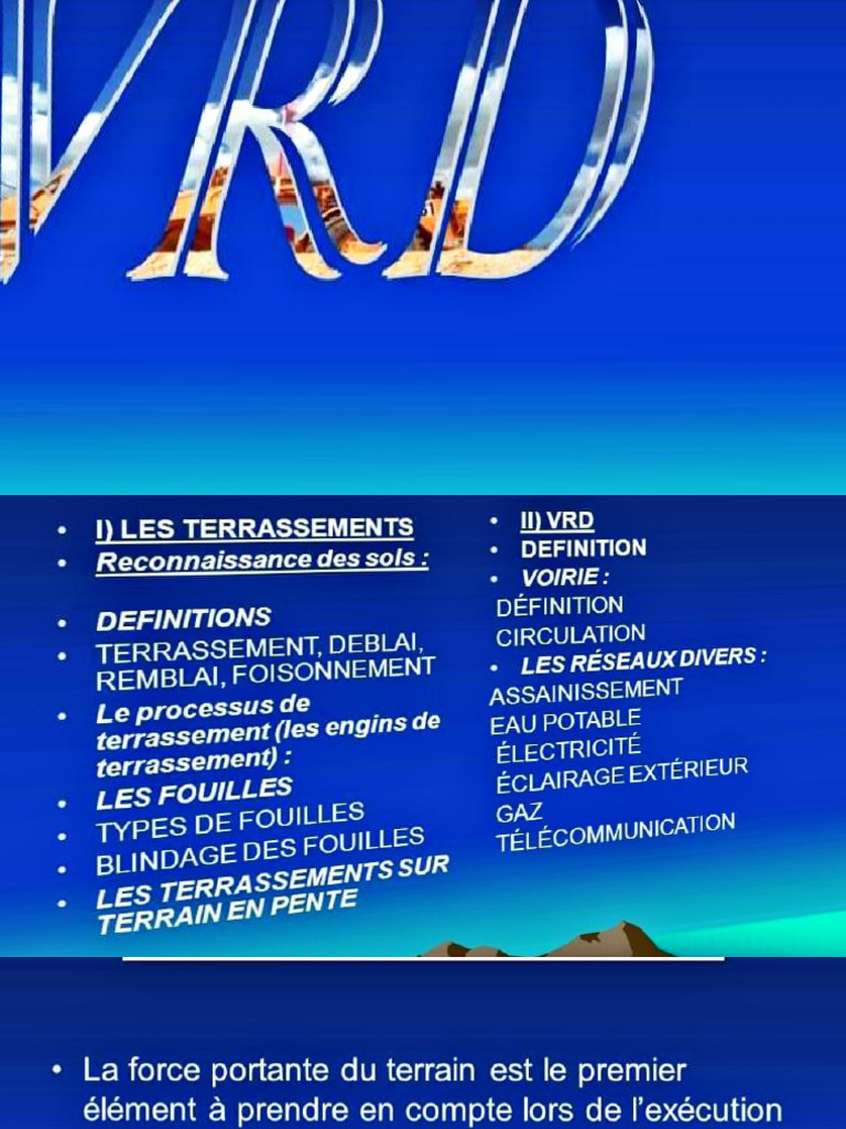 Voirie & Réseaux Divers (V.R.D) | PDF