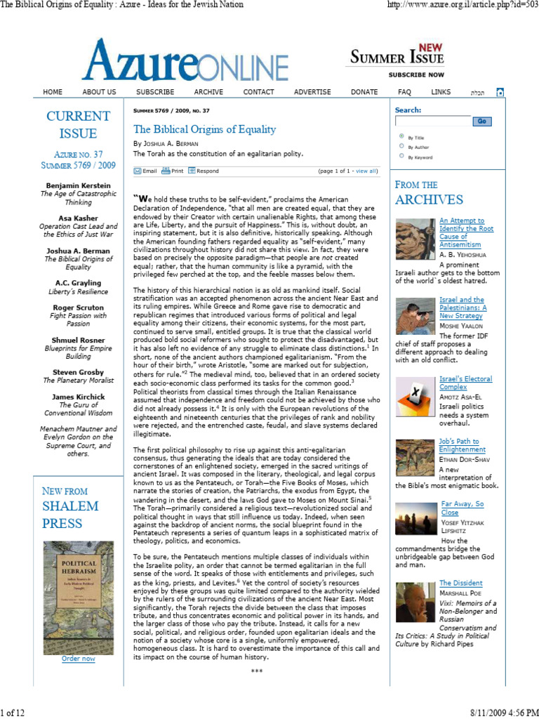 Berman Equality Azur | PDF