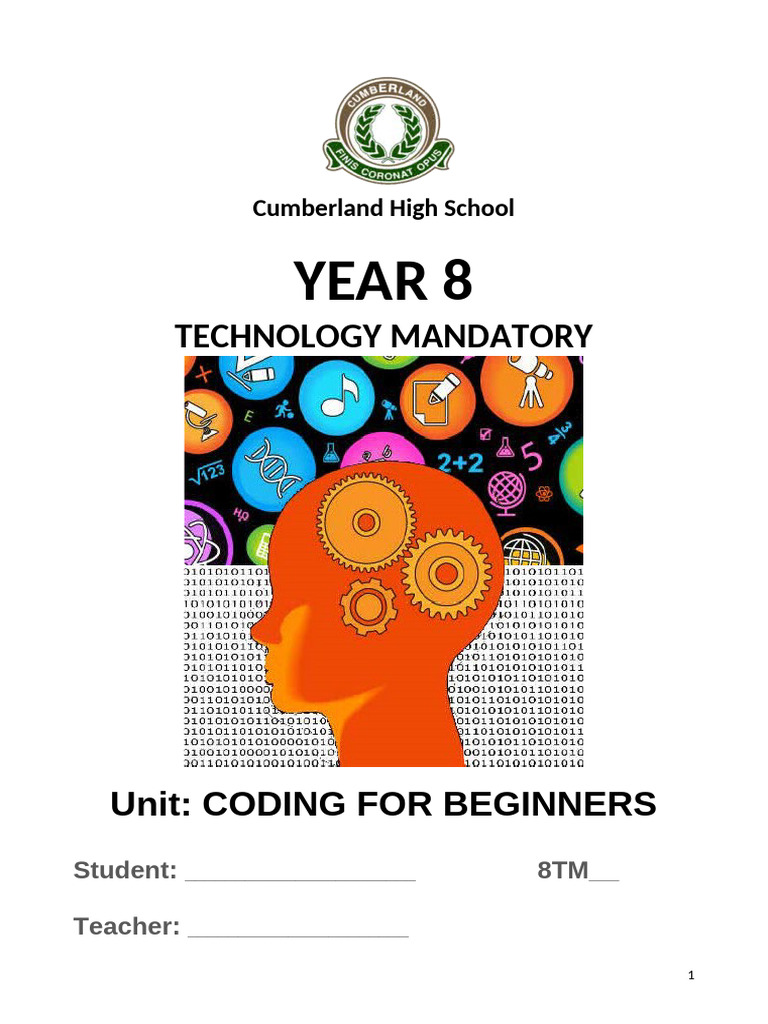 8TM CODING Work Booklet (Update Student Copy 2021) | PDF | Arduino | Java Script