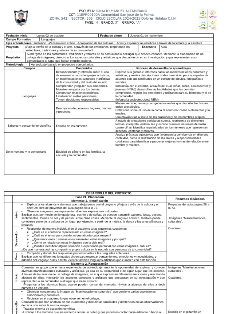 Fase 4 Proyecto 2 - 3°b | PDF | Imagen | Collage