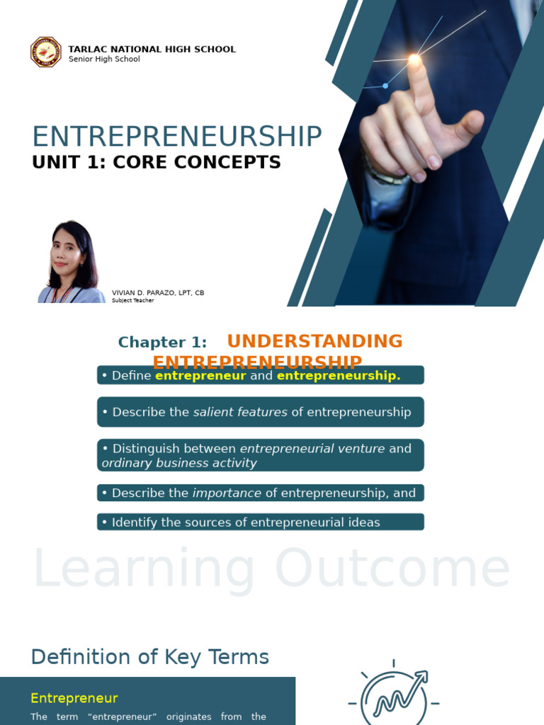 Understanding Entrepreneurship Concepts | PDF | Entrepreneurship ...