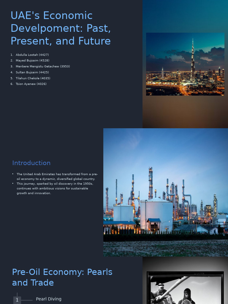 UAEs Economic Evolution From Pearls To Progress | PDF | United Arab ...
