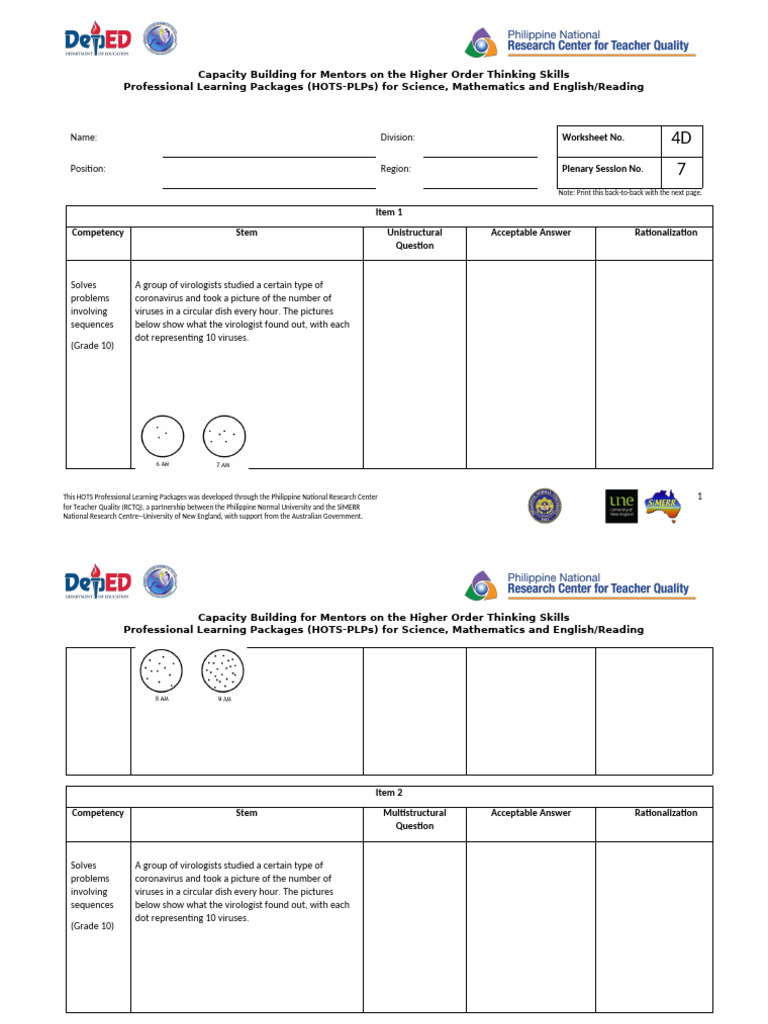 Math_WS 4D | PDF | Virology | Science, Technology, Engineering, And ...