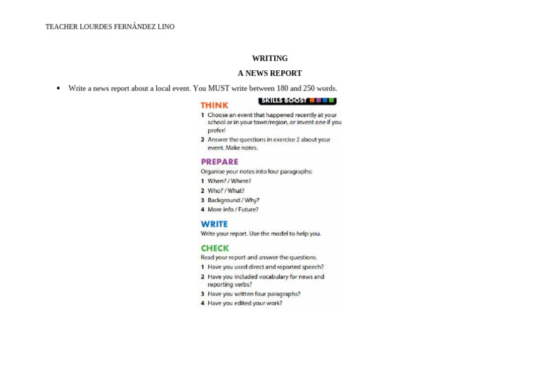 Writing a Local News Report Guide | PDF