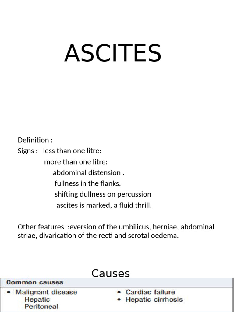 ASCITES | PDF | Clinical Medicine | Digestive Diseases