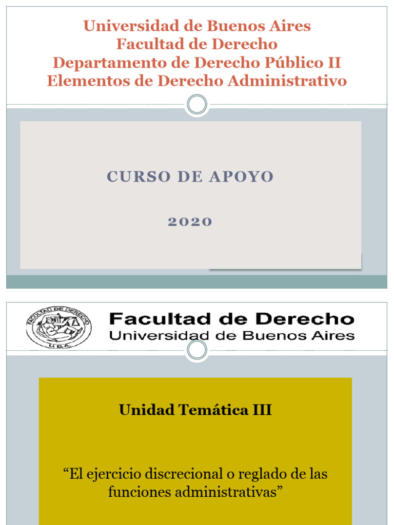 UT 03 - El Ejercio Discrecional o Reglado de La Función Administrativa ...