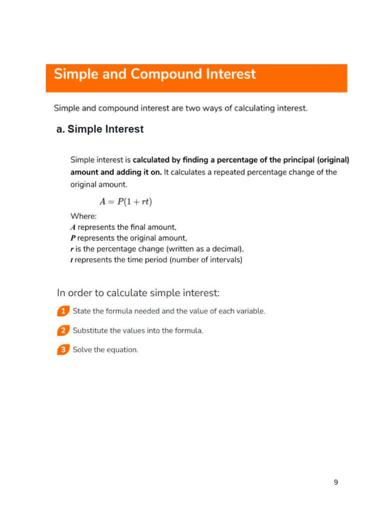 Simple and Compound Interest Examples | PDF | Interest | Interest Rates