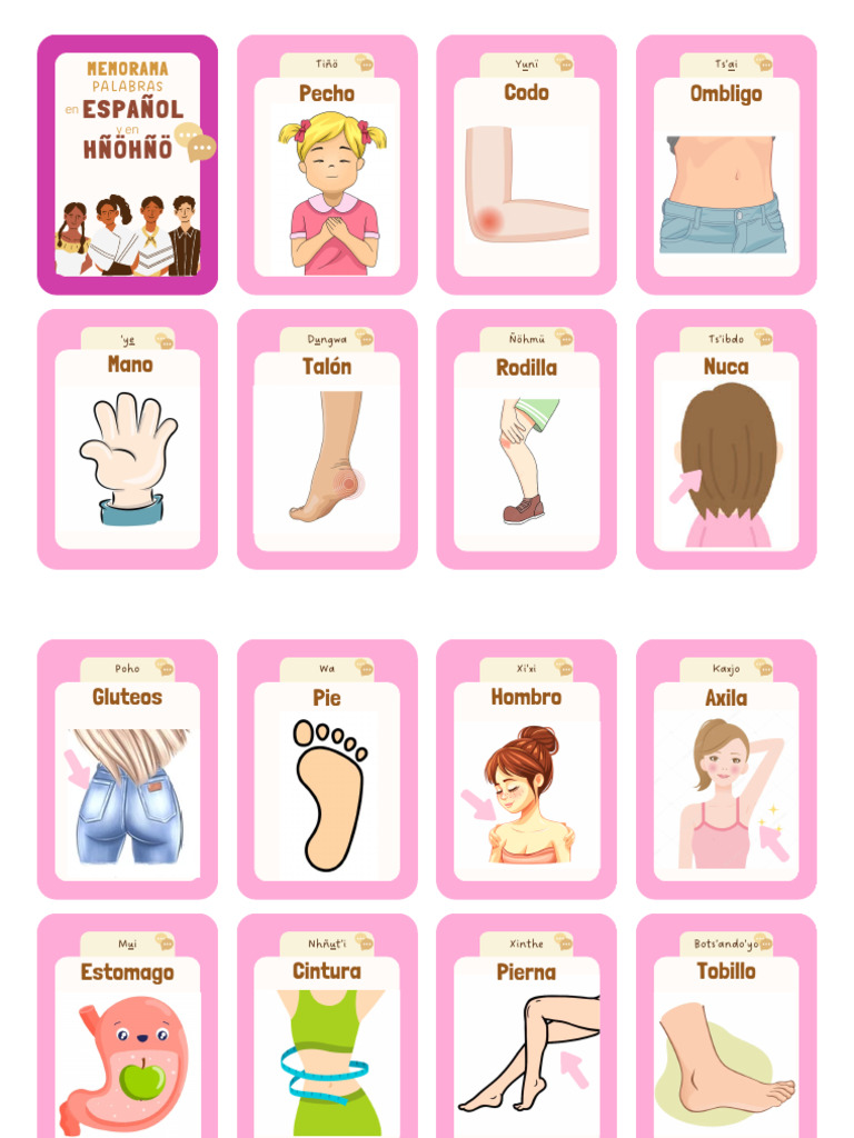 Tarjetas Educativas Memorama Palabras Indígenas Ilustrada Amarillo y ...