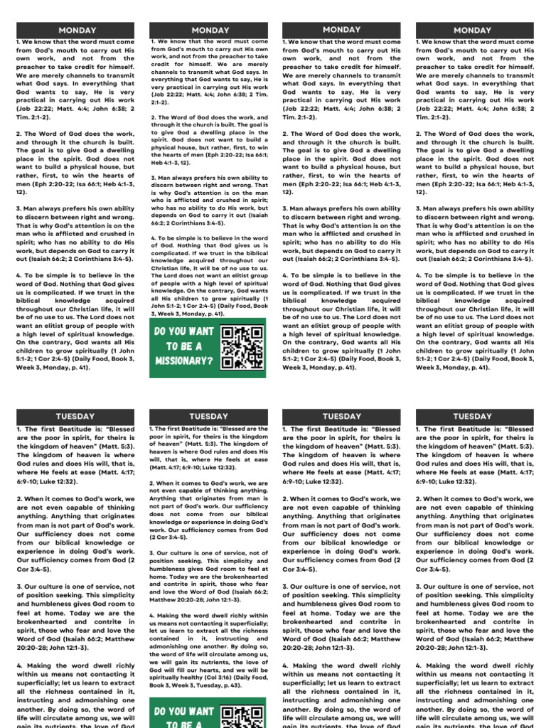 Days - Weekly Pamphlet Daily Immersion - m1 Boston PDF | PDF | Eternal Life (Christianity) | Jesus