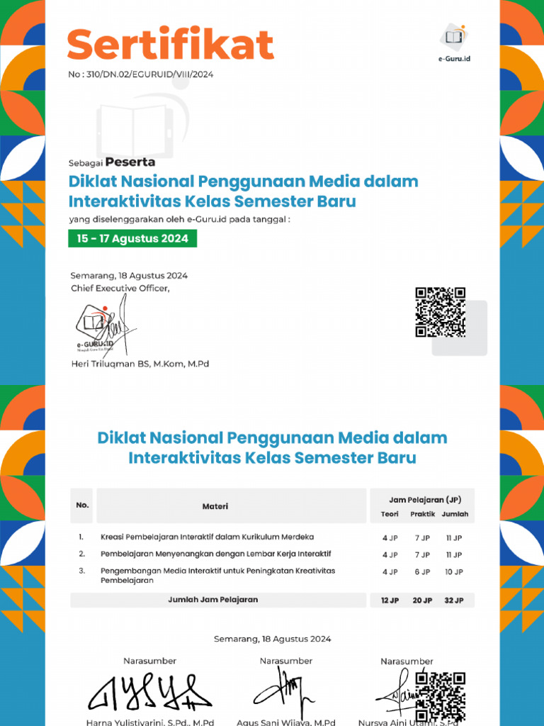 ASNIWATI.S.PD - AUD - Diklat Nasional 32JP - Penggunaan Media Dalam Interaktivitas Pembelajaran ...