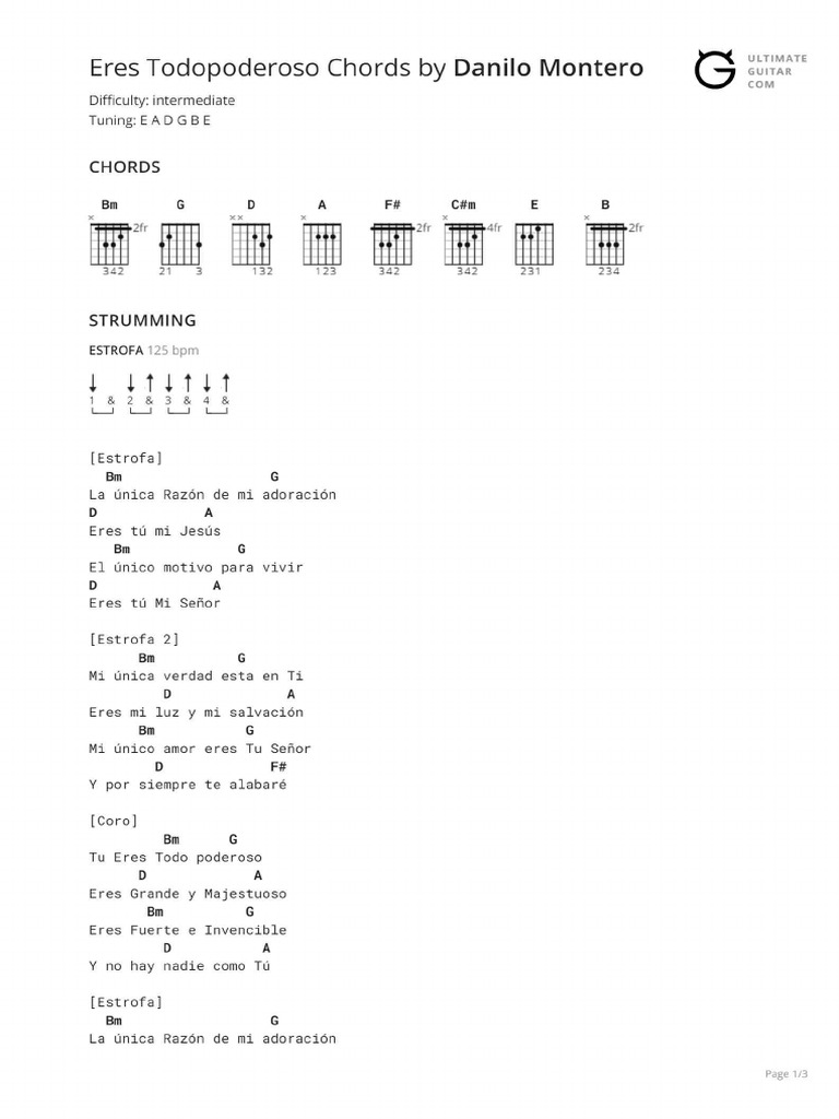 Eres Todopoderoso Chords | PDF