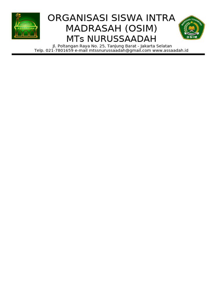 Kop Surat Osis Kosong | PDF