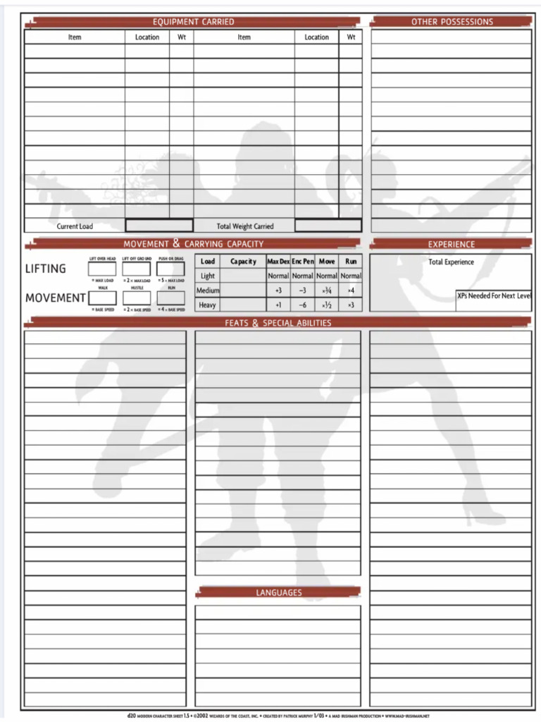 DC20 Character Sheet 3 | PDF