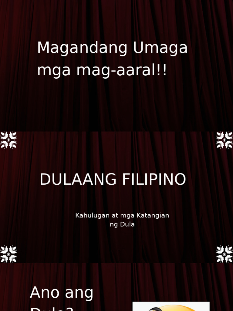 Kahulugan at Katangian NG Dula | PDF