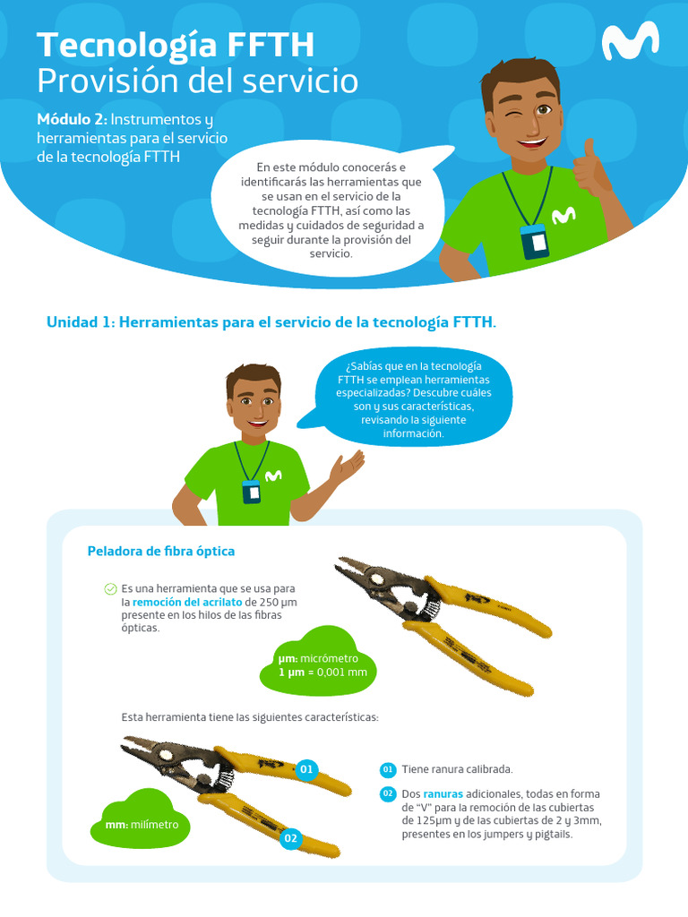 Instrumentos y Herramientas para El Servicio de La Tecnología FTTH | PDF | Fibra óptica | Óptica