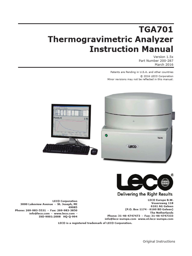 BlankTest_TGA701Manual | PDF