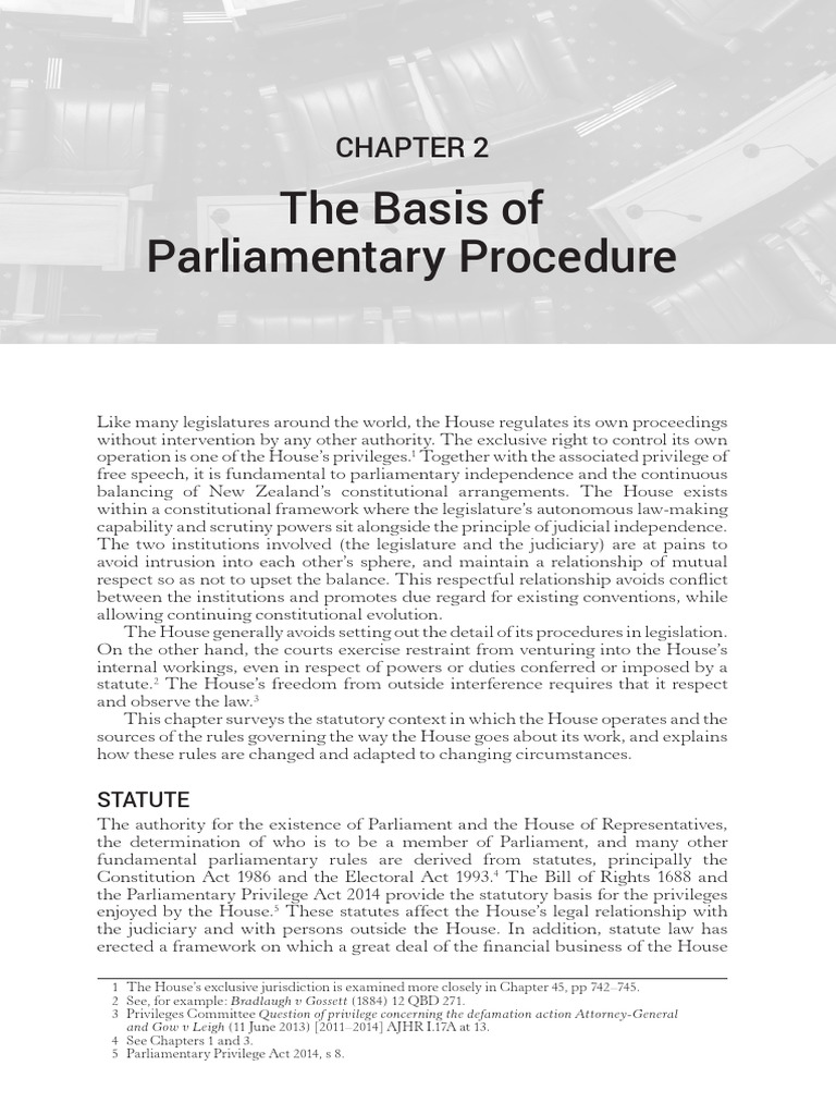 02 CH 2 The Basis of Parliamentary Procedure | PDF | Parliamentary ...