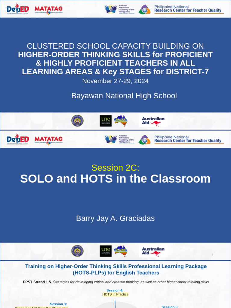 SOLO Framework for Teaching HOTS | PDF | Learning | Thought