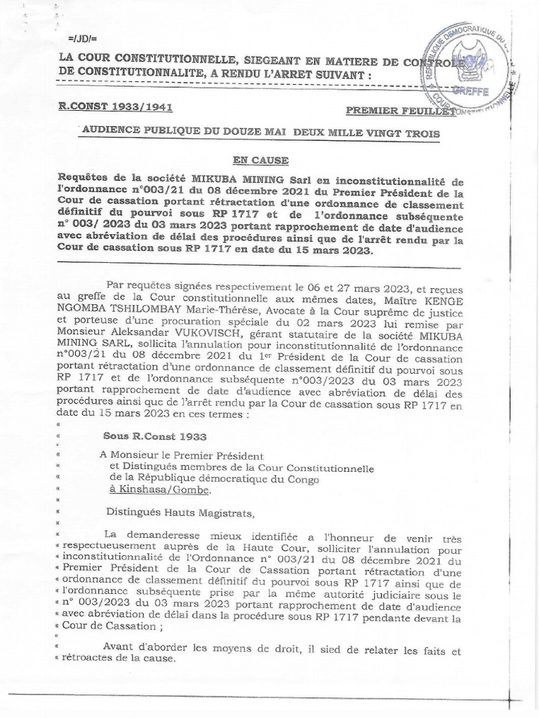 R. Const 1933 - 1941 | PDF