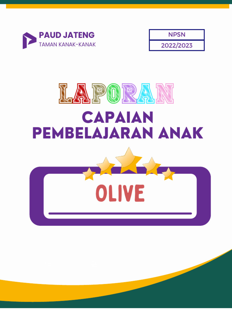 Cover Depan Rapor | PDF