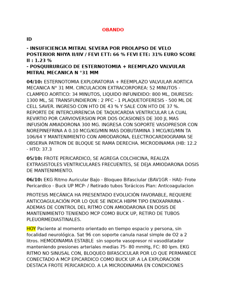 OBANDO | PDF | Electrocardiografia | Corazón