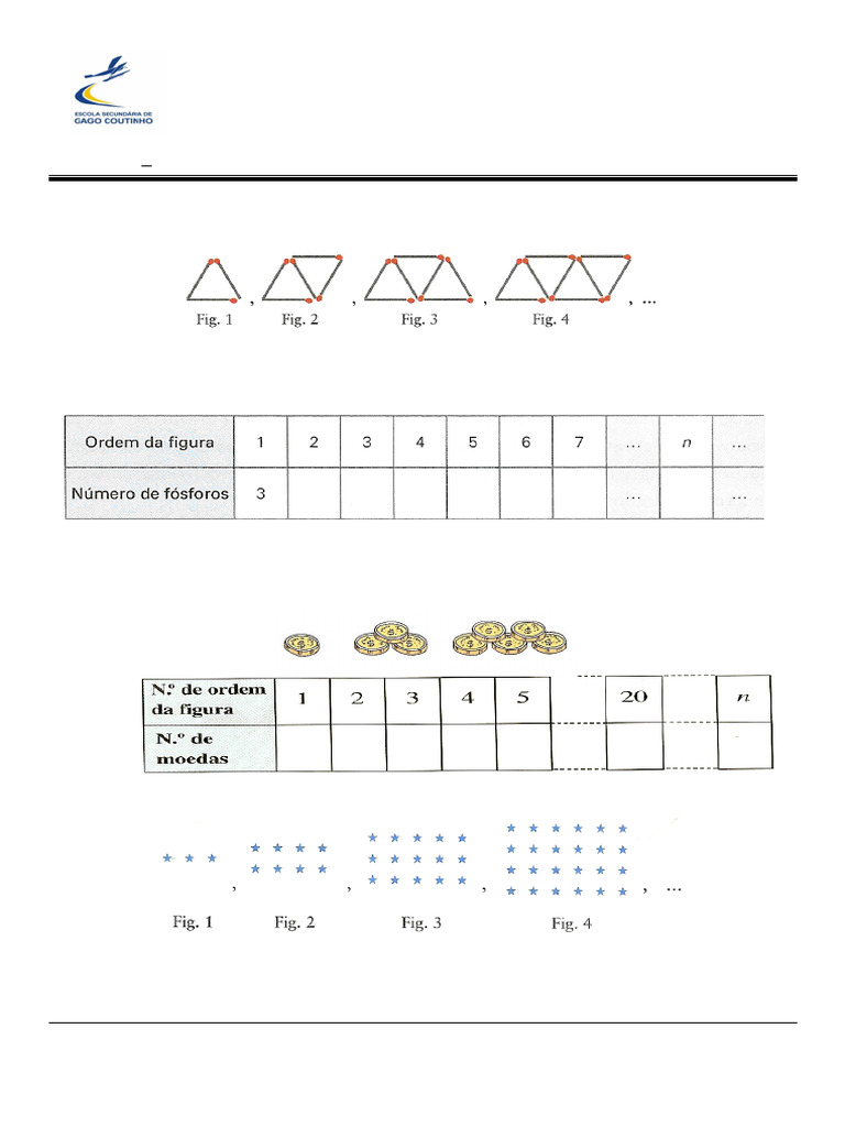 ficha nº1- Revisões de sequências (A8) | PDF