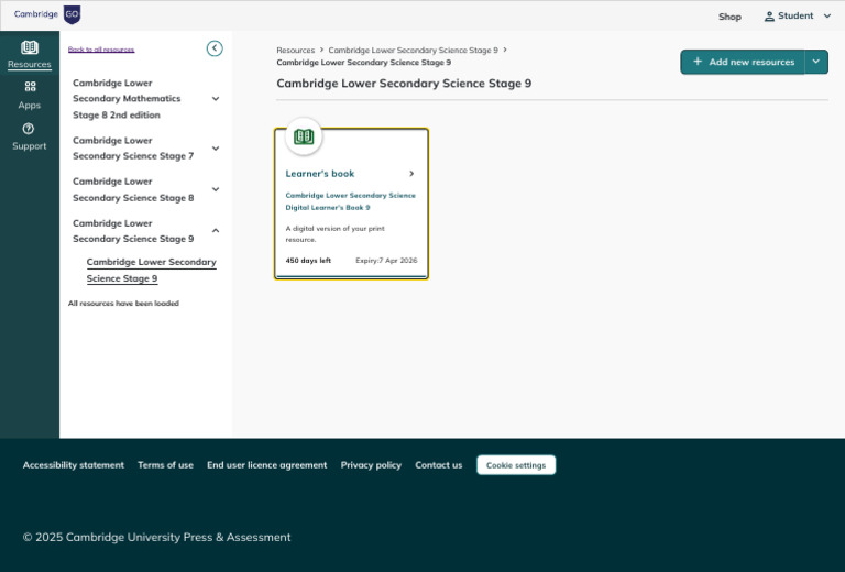 Cambridge Lower Secondary Science Stage 9 - Cambridge GO | PDF