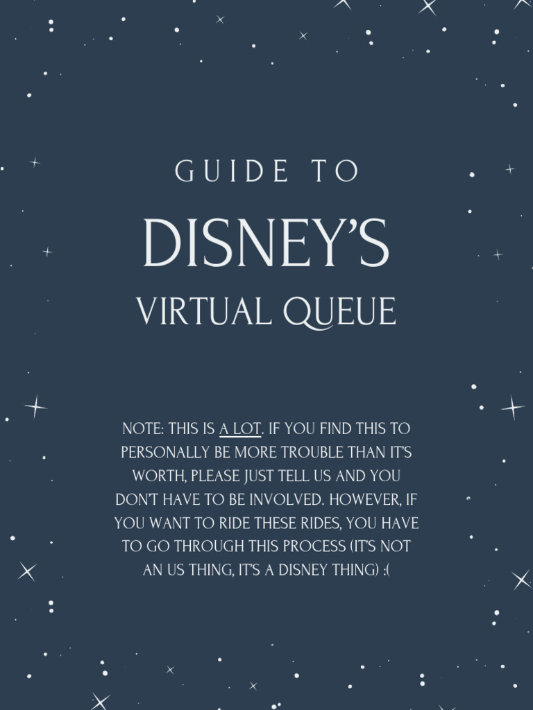 Guide To Disney's Virtual Queue | PDF