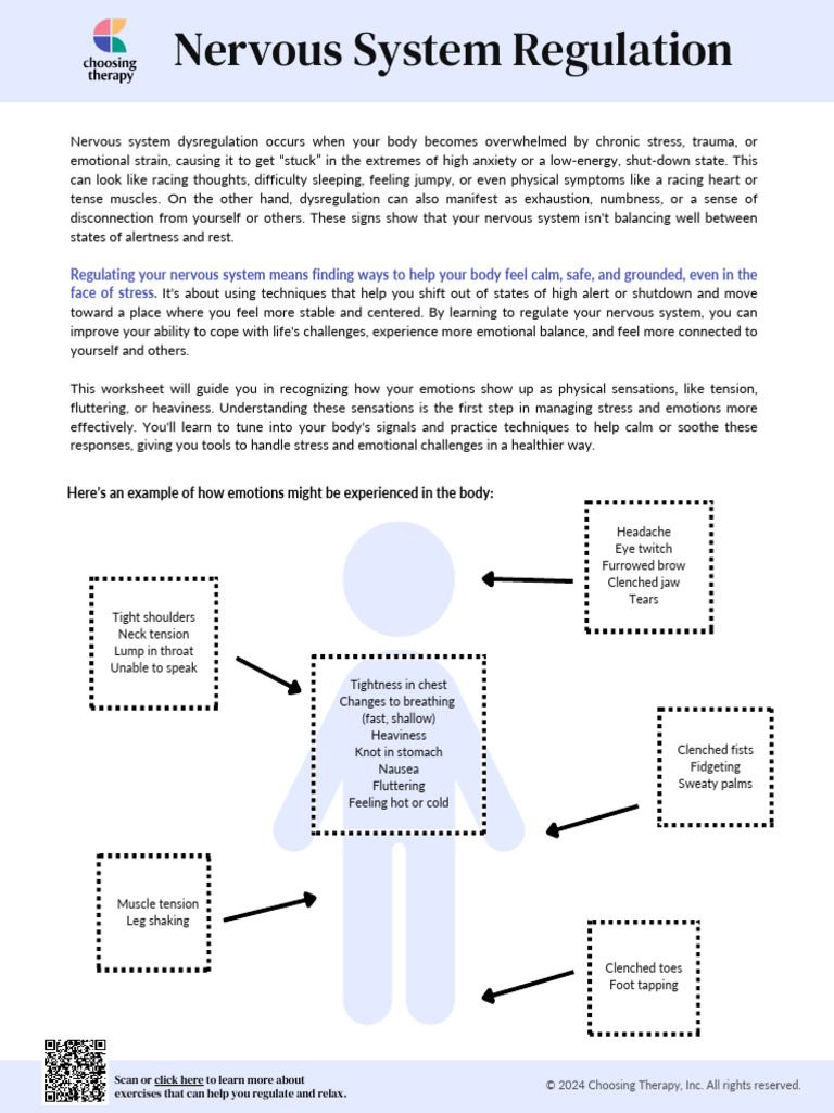 Nervous System Regulation Workbook | PDF | Mental Health | Psychiatry