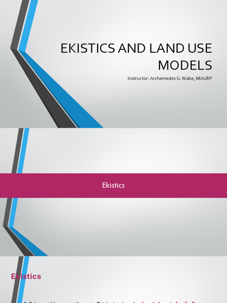 Ekistics and Land Use Models Explained | PDF | Urban Planning ...