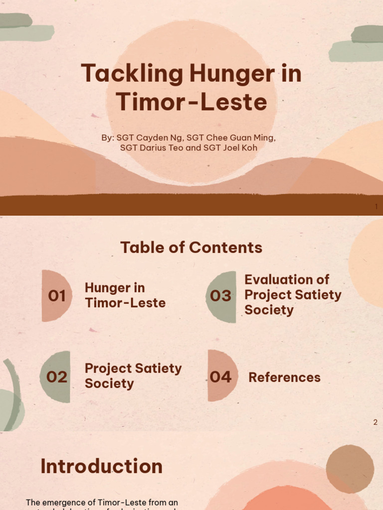 Master GA 2023 Group 1 (Hunger in Timor Leste) | PDF | Malnutrition | Agriculture
