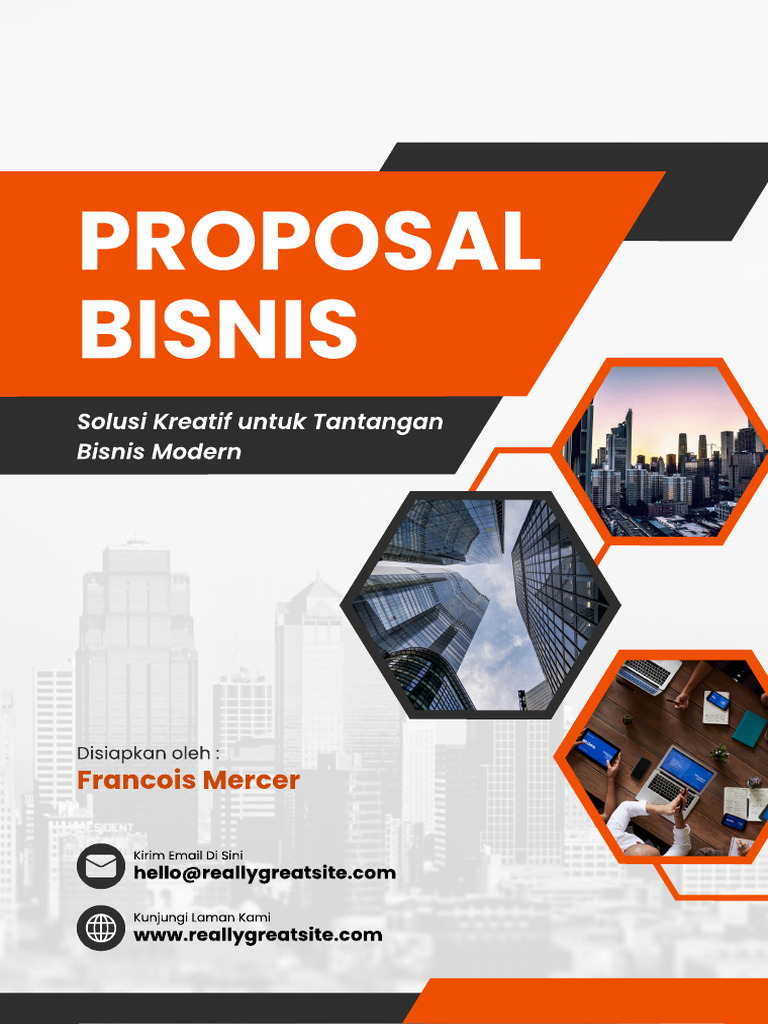 Abu Dan Oranye Minimalis Modern Sampul Proposal Bisnis Dokumen A4-Master PDF Editor | PDF
