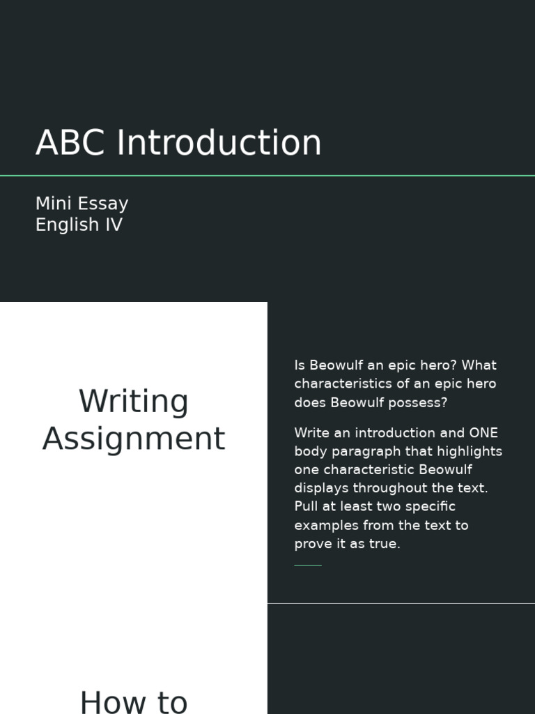 ABC Introduction Beowulf | PDF | Beowulf | Hero