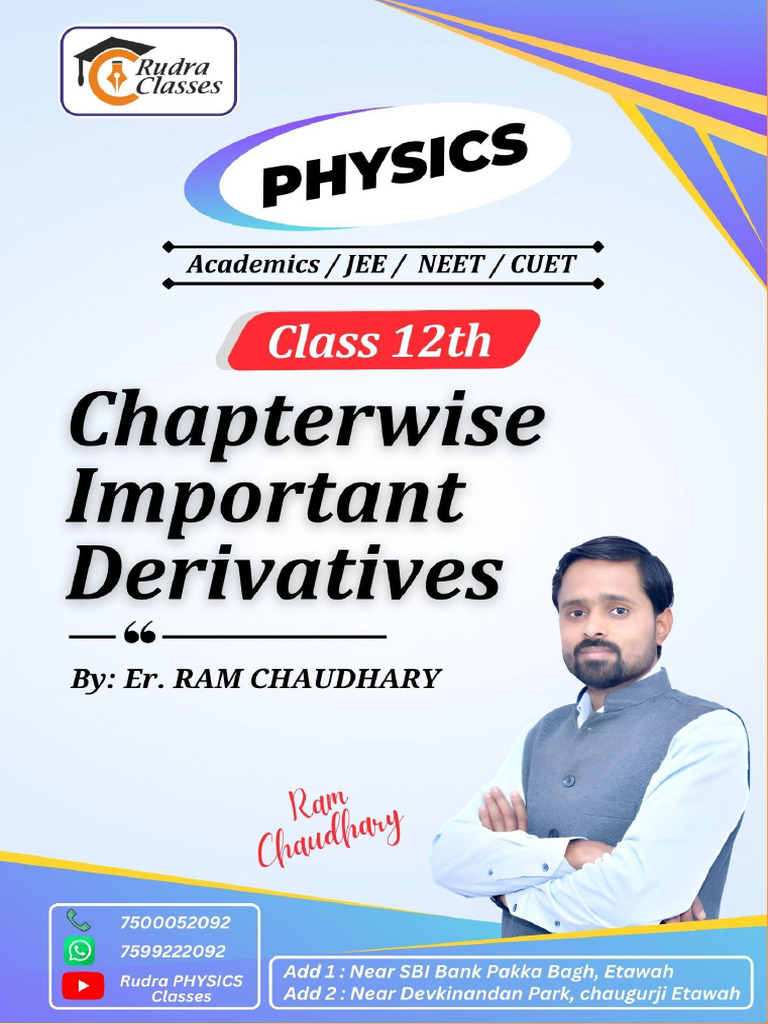 Chapterwise Derivations | PDF | Inductor | Inductance